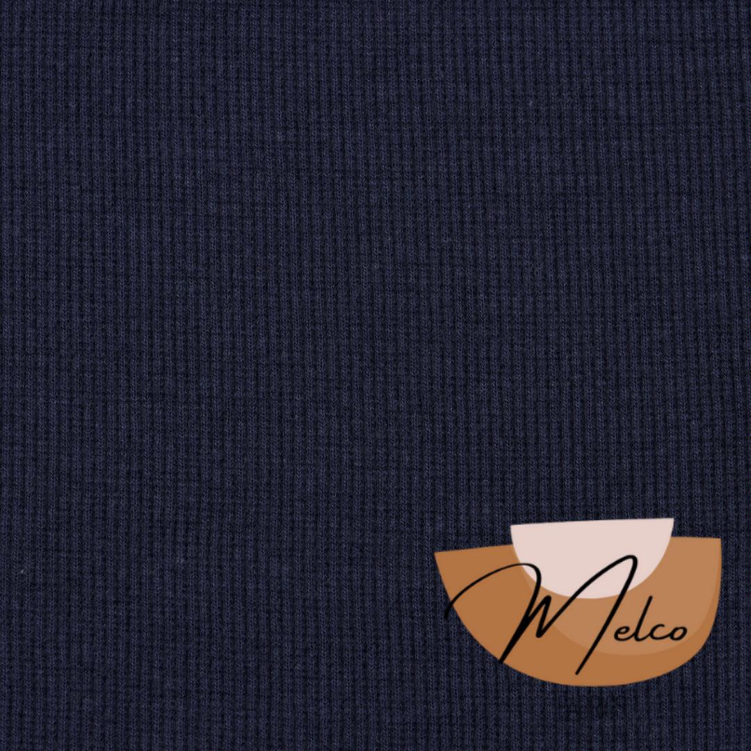 BUY NOW - Navy Blue Rib Knit Fabric – Melco Fabrics