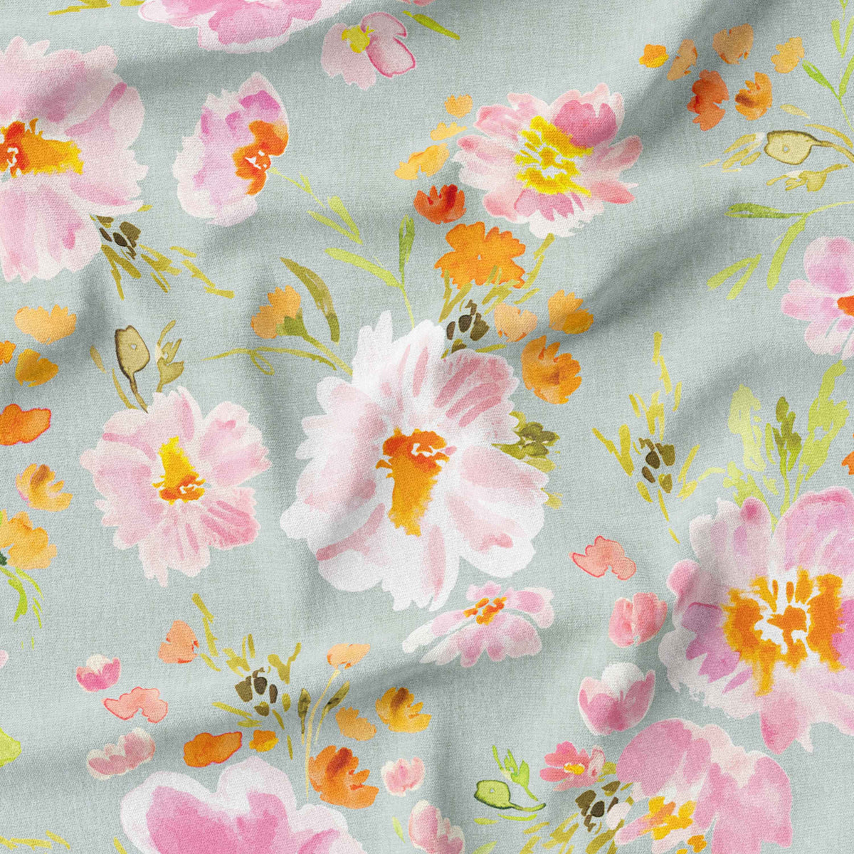 Water colour Floral Fabric Online Australia - CUSTOM PRINTED – Melco ...