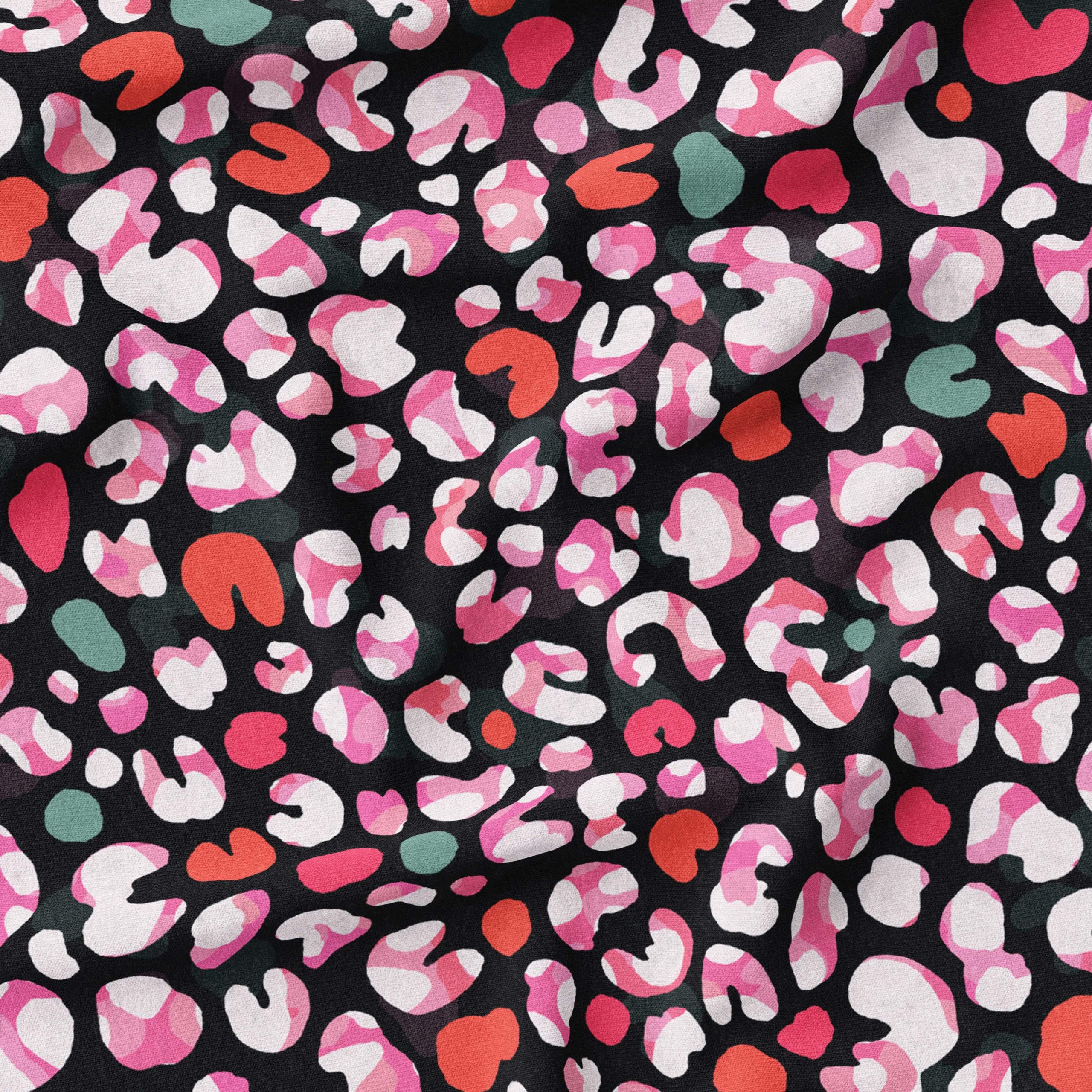 Pink and Black Cheetah Fabric - Online Australia – Melco Fabrics