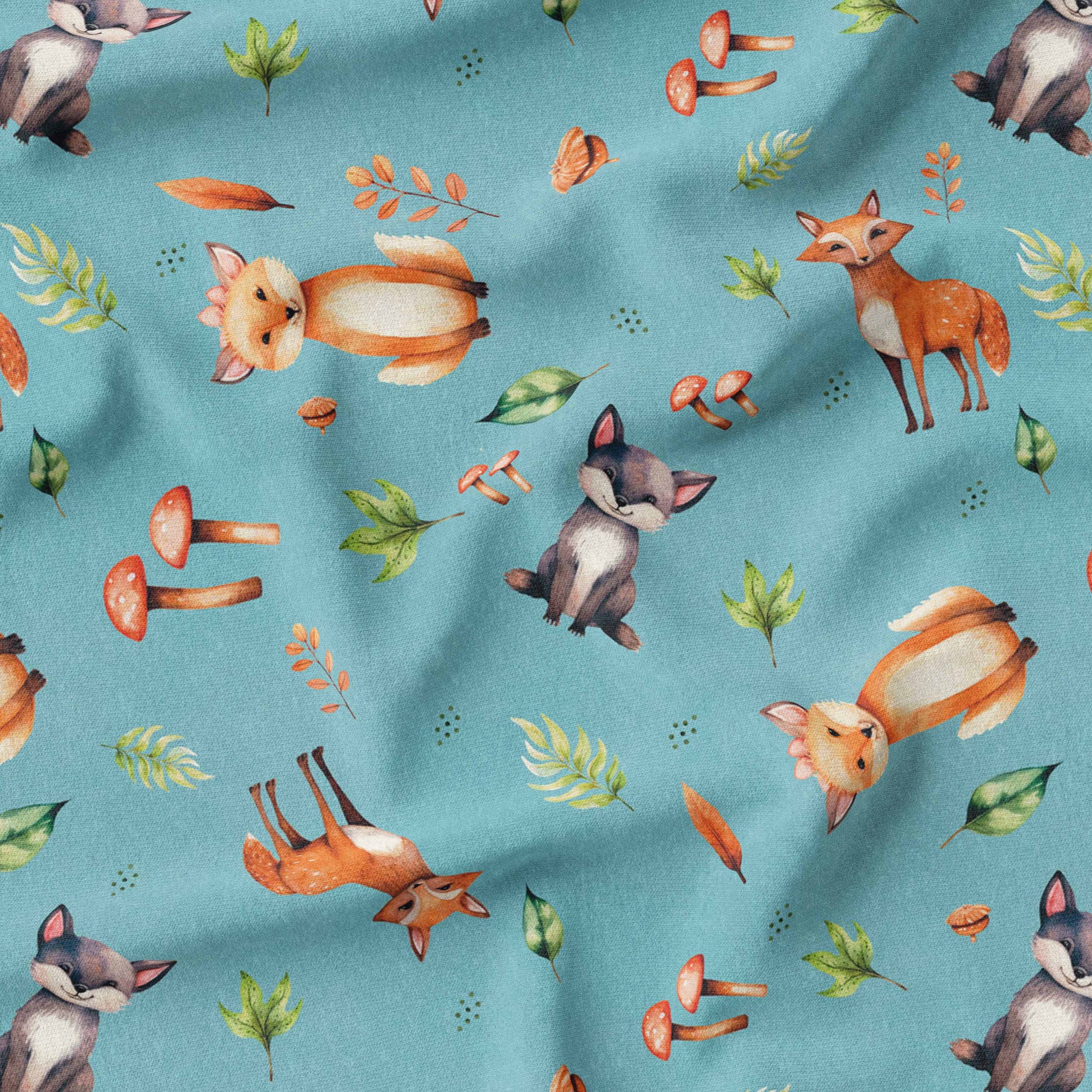 Woodland Animals Fabric - Woven & Knit – Melco Fabrics