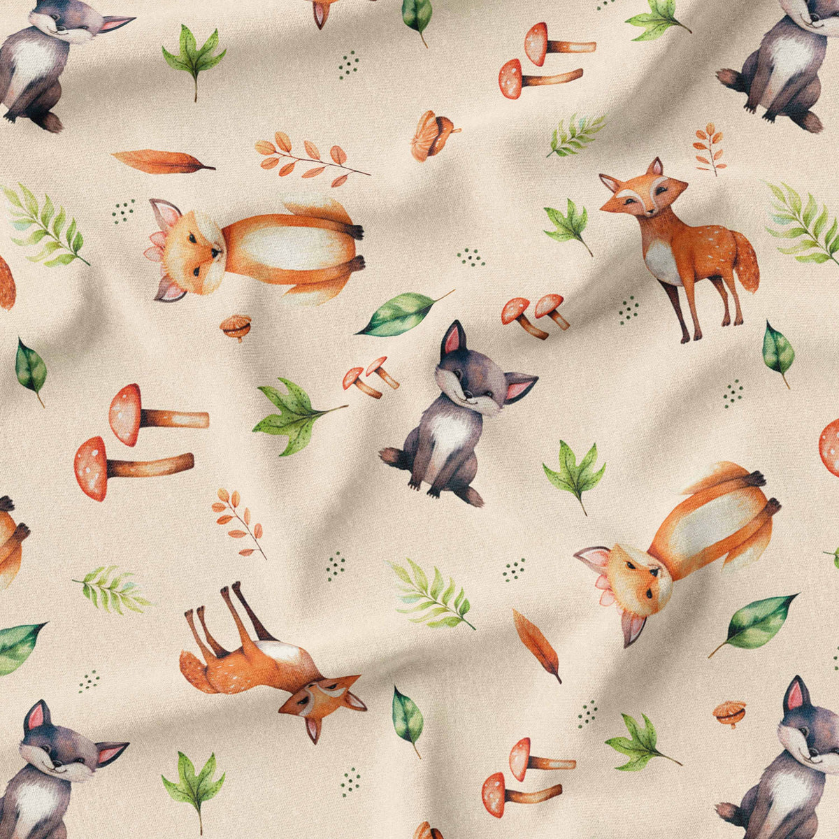 Woodland Animals Fabric - Woven & Knit – Melco Fabrics