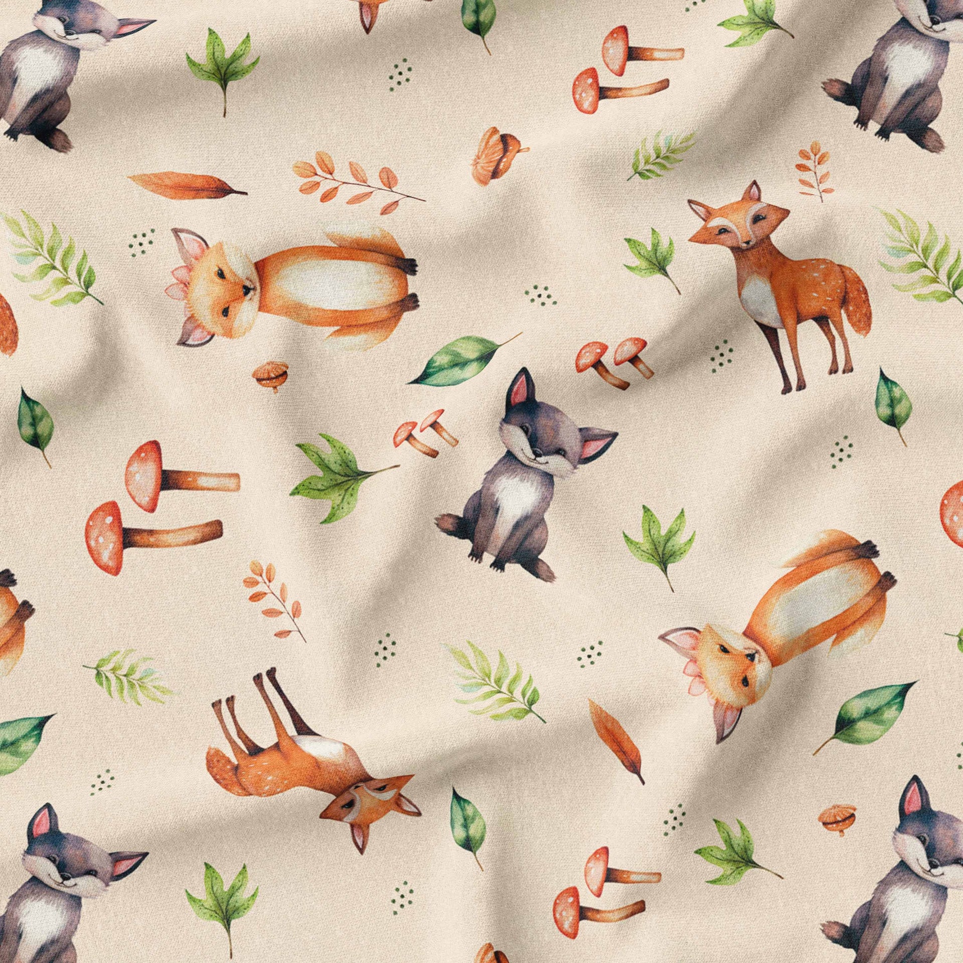 Woodland Animals Fabric - Woven & Knit – Melco Fabrics